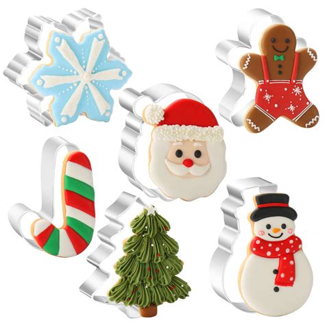 Christmas Tree Cutter Crethinkaty Christmas Cookie Cutter Set 6 Piece