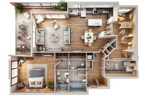premium ai image plan of an apartment or house interior design neural