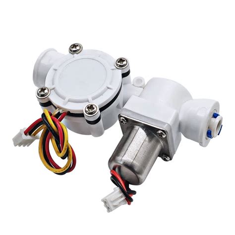 1 4 Integrated Water Flow Meter Flow Pulse Solenoid Valve