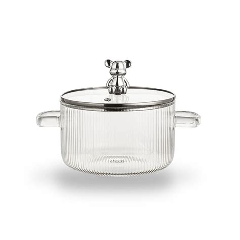 18l Borosilicate Glass Casserole With Handle Bowl Onemall