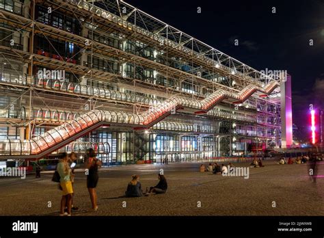 France Paris The Centre Pompidou Also Known As The Pompidou Centre Is