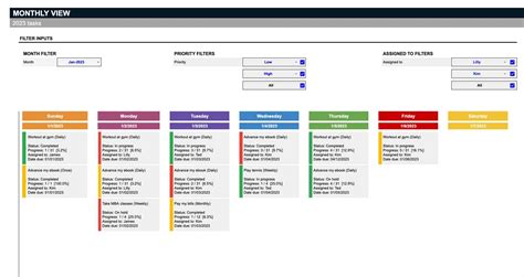 free horizontal monthly calendar template for easy planning
