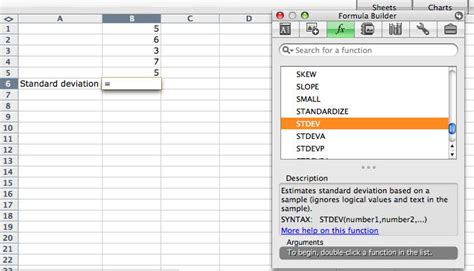 Excel Standard Deviation