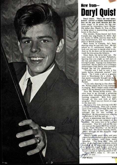 At Auction Daryl Quist Vintage Signed 9x7inch Black And White Magazine