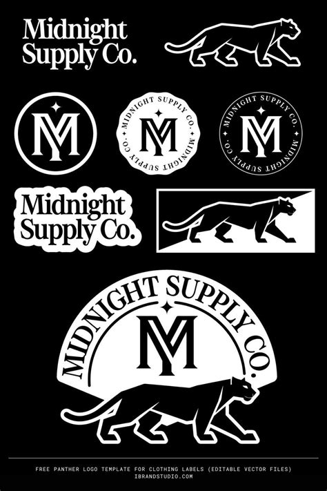 Free Panther Logo Template For Clothing Labels