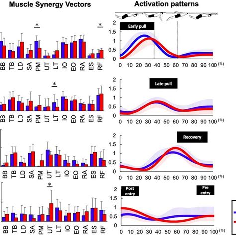 The Muscle Synergy Vectors Are Shown On The Left Side Of The Figure