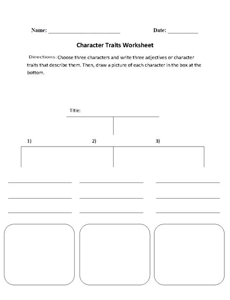Quiz Worksheet Character Analysis In Literature