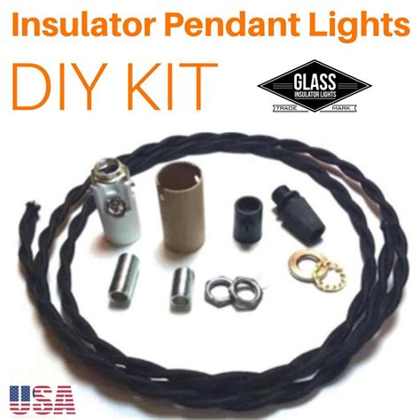 Vintage Glass Insulator Pendant Light Kit Diy Glass Insulator Pendant