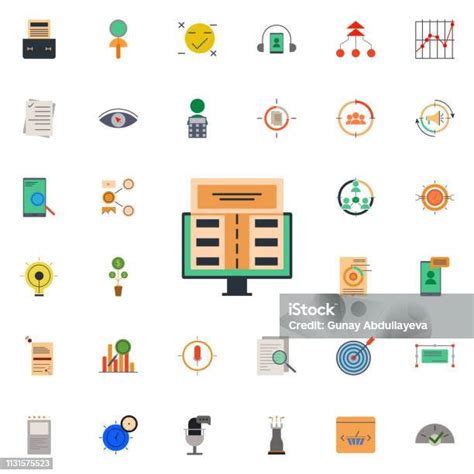 착 색 된 방문 페이지 아이콘입니다 웹 및 모바일용 마케팅 및 비즈니스 및 디지털 마케팅 아이콘 유니버설 세트 개념에 대한 스톡 벡터 아트 및 기타 이미지 Istock