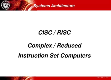 Ppt Cisc Risc Complex Reduced Instruction Set Computers Cisc Powerpoint Presentation