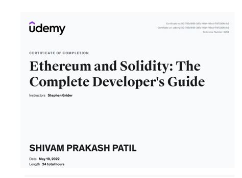udemy coursecompletion blockchaindevelopment blockchain shivam