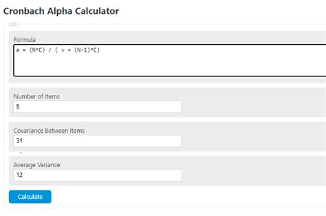 cronbach alpha calculator calculator academy