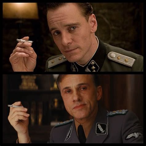 Michael Fassbender Lt Hicox Christoph Waltz Hans Landa In Inglorious