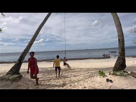 Human Drone In Siquijor Island At Paliton Beach Swing Behind The