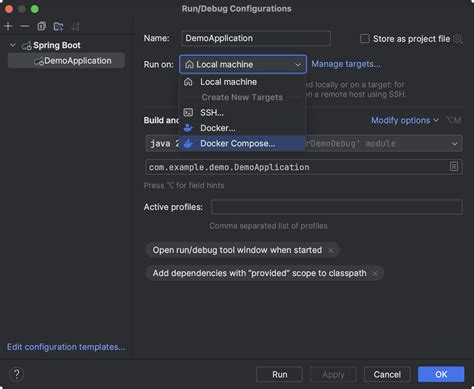 Run And Debug A Spring Boot Application Using Docker Compose Intellij
