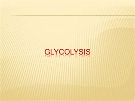 Glycolysis Pathway Pdf