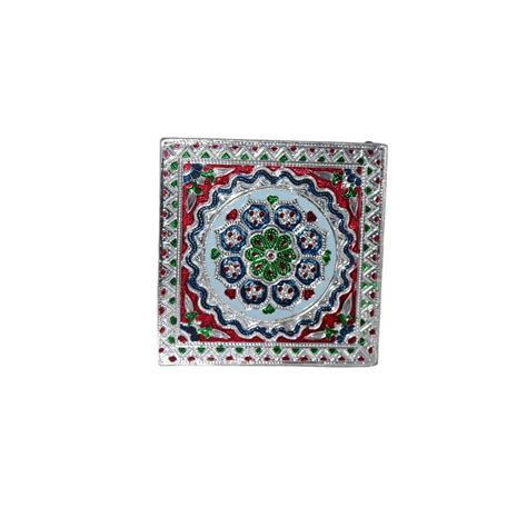4” X 4” Indian Bajot Bajoth Pooja Puja Chowki Small Low Table For Staute A M Dev Kitchenware