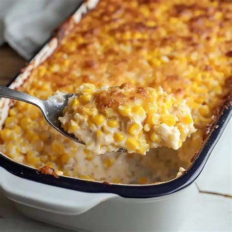 Corn Casserole Easy Cheesy Side Quickie Recipe