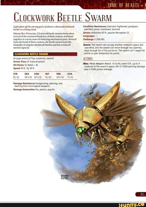 Clockwork Beetle Swarm Light Glints Off The Moving Loud Parts Of