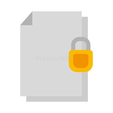 Data Security Illustration With File Stock Vector Illustration Of