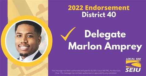 Seiu Local 500 Seiu Local 500 Endorses Delegate Marlon Amprey For Re