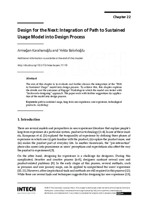 Design For The Next Integration Of Path To Sustained Usage Model Into