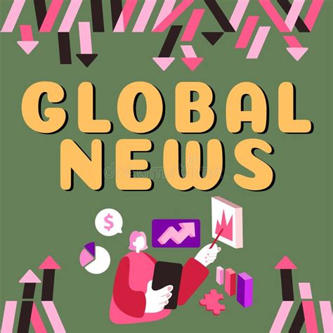 Text Caption Presenting Global News Word For World Noteworthy Information About Recent Or