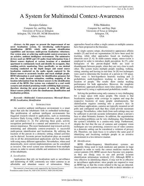 Pdf A System For Multimodal Context Awareness