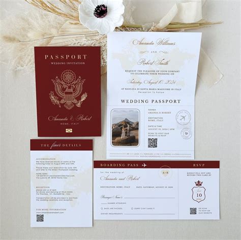 Passport Wedding Invitation Template Uk Passport Wedding Invitation