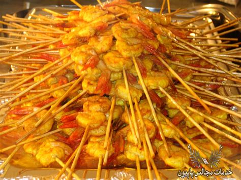 میگو با سیخ چوبی Food Finger Foods Meat