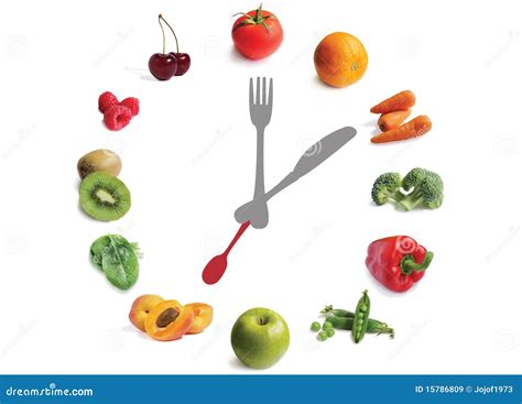 Vegetable Clock Stock Illustrations 1019 Vegetable Clock Stock