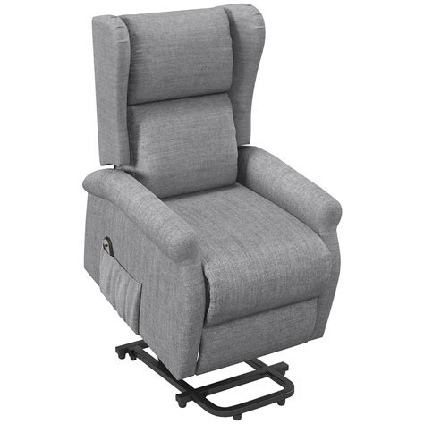 Homcom Power Lift Chair For The Elderly With Remote Control Fabric