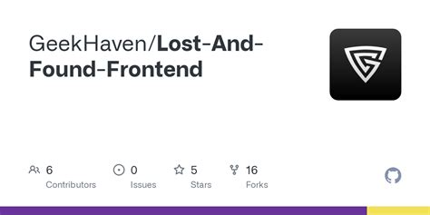 github geekhaven lost and found frontend