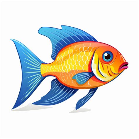 Premium Vector Yellow African Cichlids Angelfish Colors Tuna Anchovy