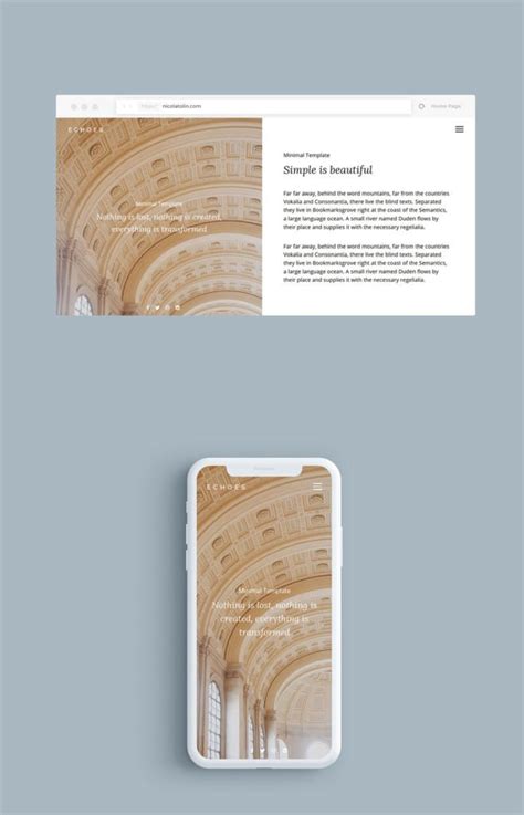 Echoes Html Minimal Template Free Download Creativetacos