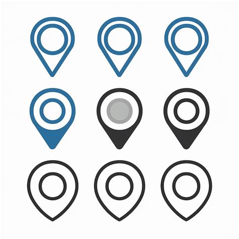 Premium Vector A Collection Of Location Markers Or Pin Icons
