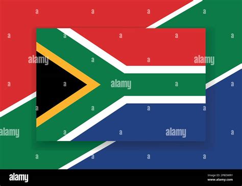 Vector South Africa Flag Country Flag Design Flat Vector Flag Stock