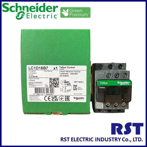 Schneider Electric Contactor LC1D18B7 - Schneider Electric Contactor ...
