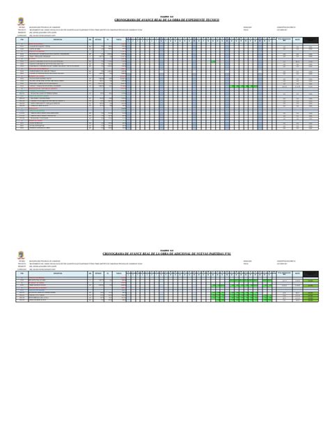 Valorizacion Tecnica Y Cronograma Octubre Pdf Ingeniero Civil Edificios Y Estructuras