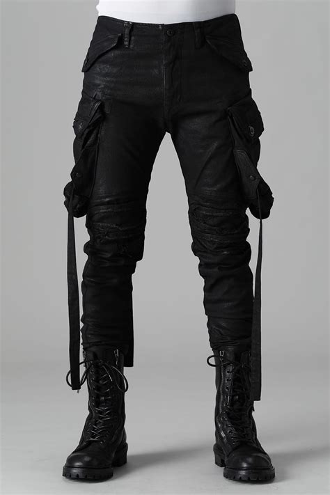 Julius Julius Gas Mask Cargo Jeans Waxed Black Denim Grailed