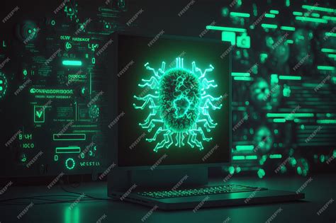 Premium Ai Image Computer Virus Background Malware Ransomware Spam
