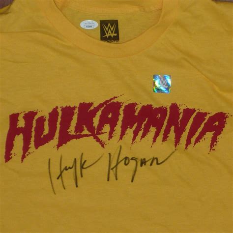 Hulk Hogan Autographed Hulkamania Yellow T Shirt Jsa Palm Beach