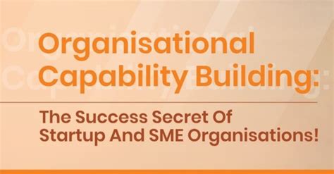 Organisational Capability Building The Success Secret Of Startup And