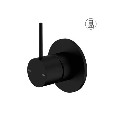 Mecca Shower Mixer Handle Up 80mm Plate Matte Black Archipro Nz