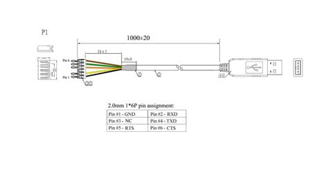 Usb Type A To Uart 33v Ttl Ftdi Cable 100cm Usbuart330ttlftdi100