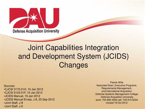 Ppt Joint Capabilities Integration And Development System Jcids