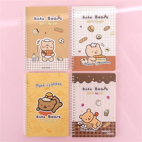 1 Pc Cute Cartoon Style Coil Book A5 Buku Nota Cute Murah Buku Diary Cute Mini Notebook（random