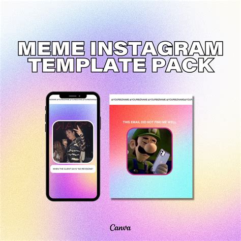Instagram Canva Meme Templates Funny Instagram Templates Aesthetic