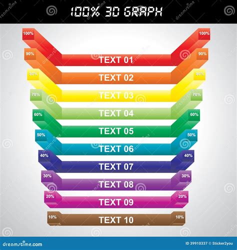 D Bar Graphs Stock Vector Illustration Of Abstract
