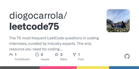 Github Diogocarrolaleetcode75 The 75 Most Frequent Leetcode